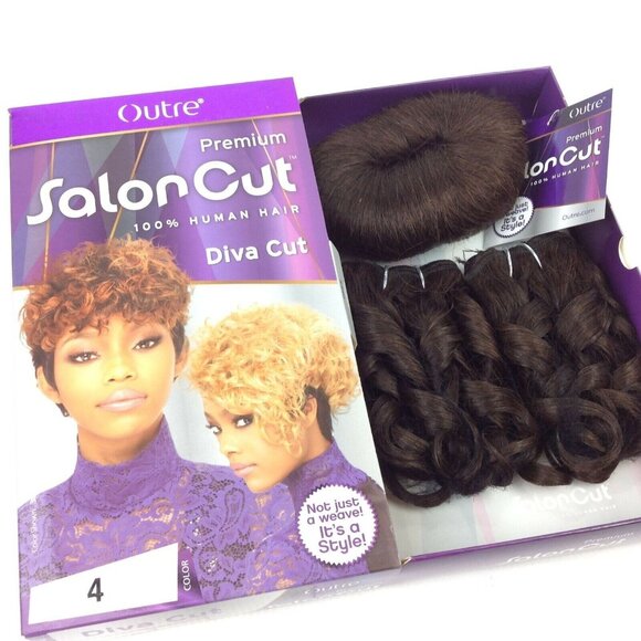 Outre | Hair | Outre Salon Diva Cut 4 Dark Brown All In One Human Hair ...